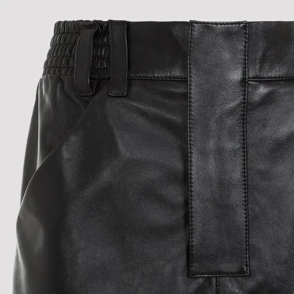 Saint Laurent Midi Skirt In Lamb Leather