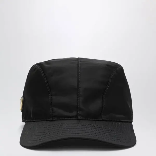 Prada Cap With Visor In Re-nylon - Black