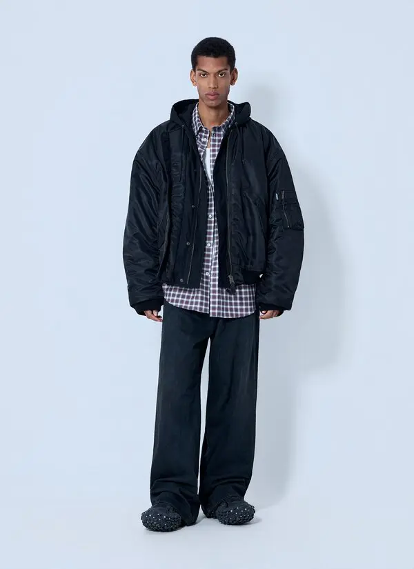 Balenciaga Hooded Bomber Jacket