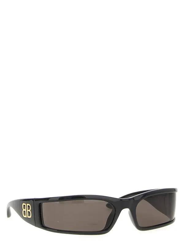 Balenciaga Sunset Rectangle Sunglasses - Black