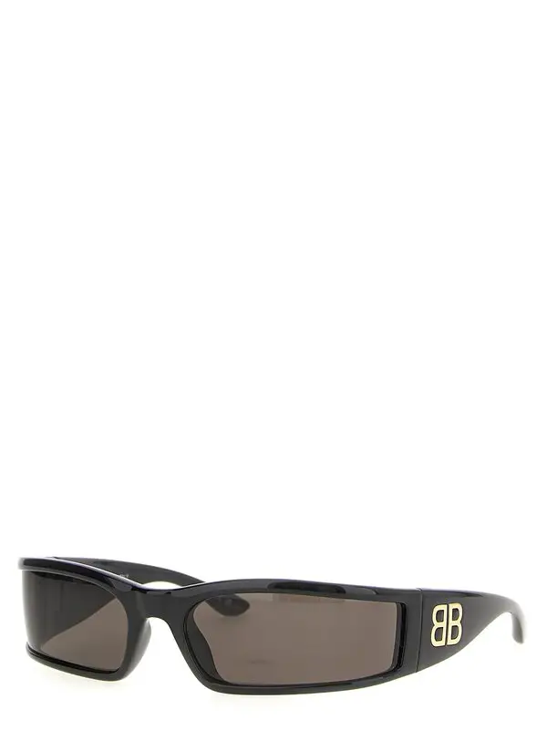Balenciaga Sunset Rectangle Sunglasses - Black