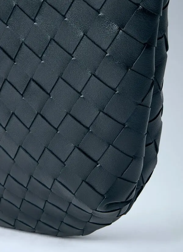Bottega Veneta Intrecciato Leather Crossbody Bag - Black
