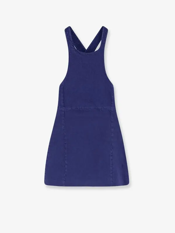 Miu Miu Mini Denim Dress With Cut-out Back - Multicolor