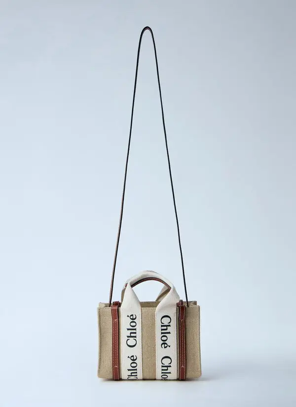 Chloé Mini Woody Tote Bag - Cream