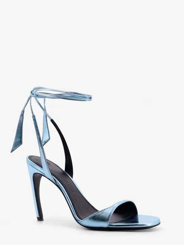 Attico Ora Satin Sandals - Blue