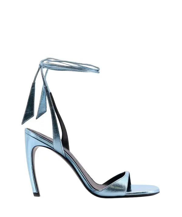 Attico Ora Satin Sandals - Blue