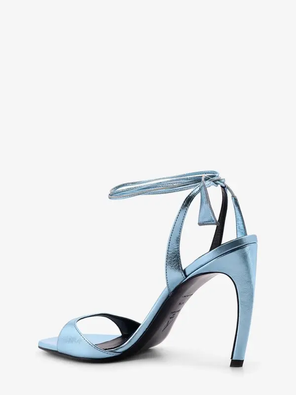 Attico Ora Satin Sandals - Blue