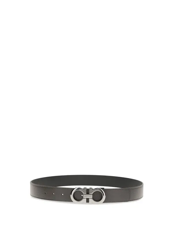 FERRAGAMO Reversible Leather Belt With Gancini Buckle