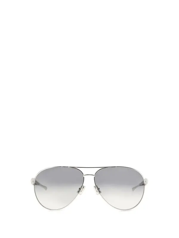 Bottega Veneta Aviator Sardine Sunglasses - Silver
