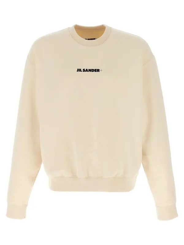 JIL SANDER Logo Print Sweatshirt - Cream