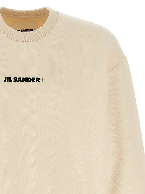 JIL SANDER Logo Print Sweatshirt - Cream