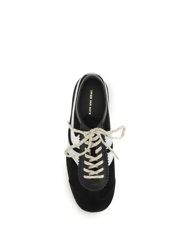 Dries Van Noten Suede Sneakers - Black
