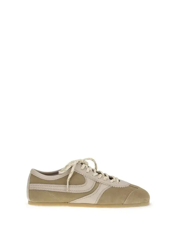 Dries Van Noten Suede Sneakers - Cream