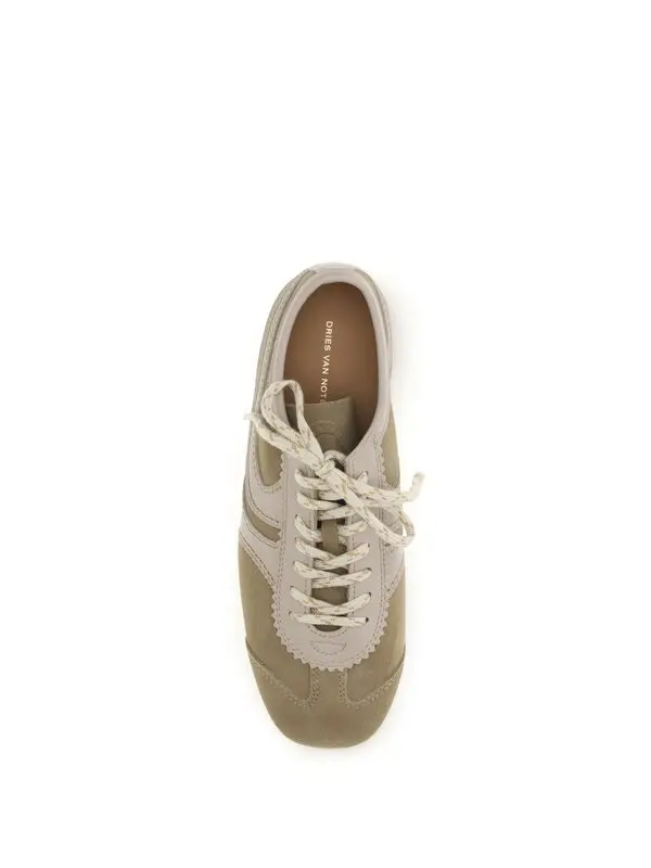 Dries Van Noten Suede Sneakers - Cream
