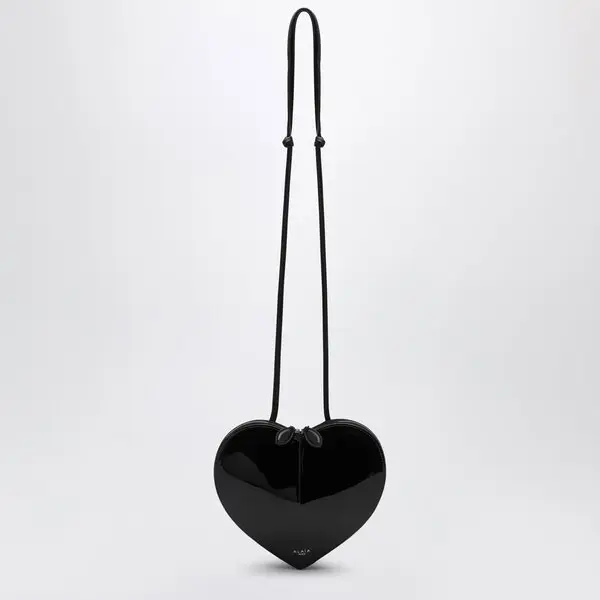 Alaïa Le Coeur Patent Leather Bag - Black
