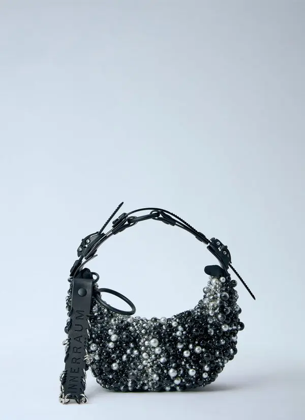INNERRAUM Beaded Small Handbag - Black