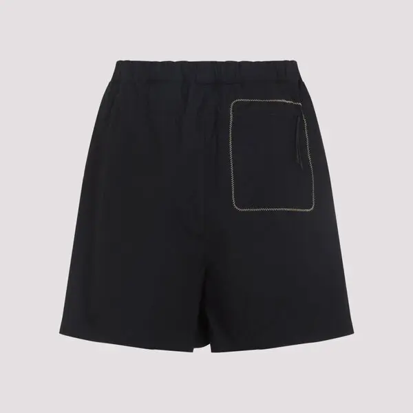 Moncler Cotton Bermuda Shorts With Contrast Stitching