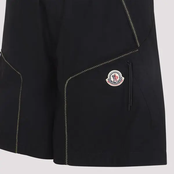 Moncler Cotton Bermuda Shorts With Contrast Stitching