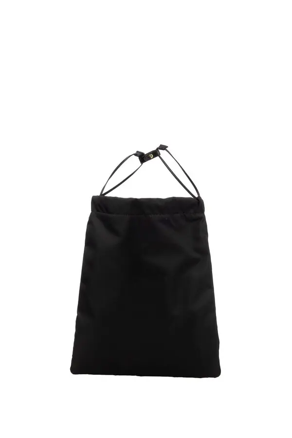 Prada Black Nylon Drawstring Pouch Bag
