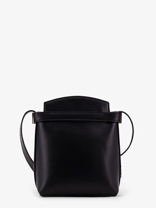 FERRAGAMO Leather Crossbody Bag With Gancini Detail - Multicolor