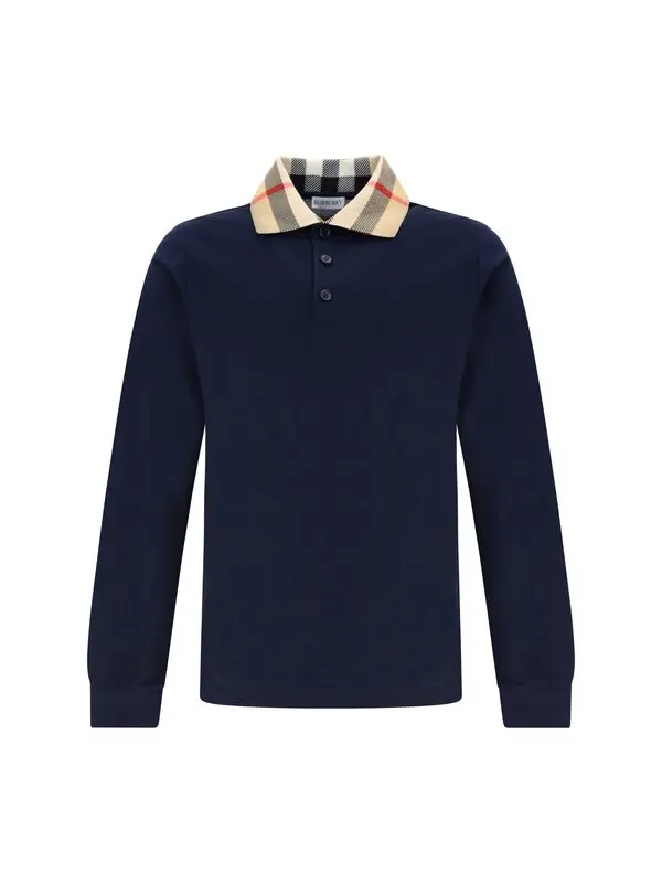 Burberry Cody Long Sleeve Cotton Polo