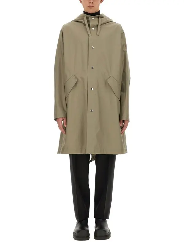 JIL SANDER Parka With Logo Detail - Green