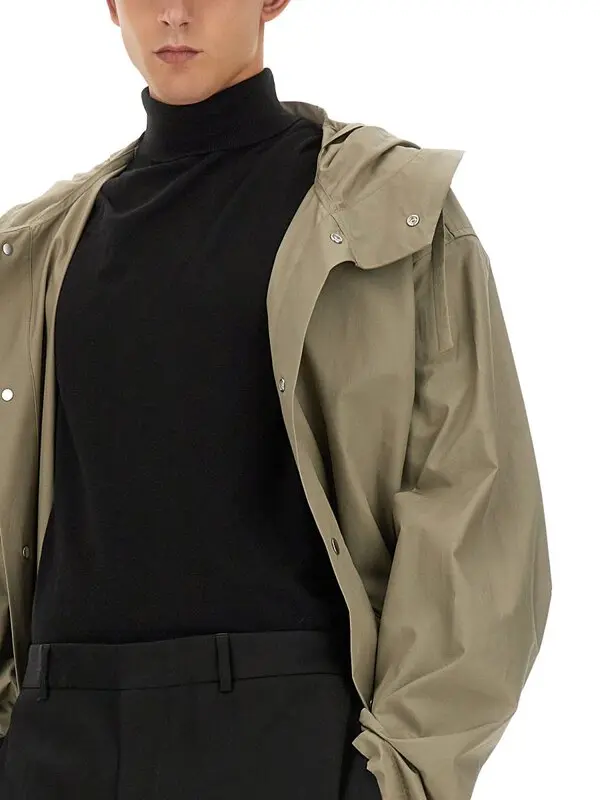 JIL SANDER Parka With Logo Detail - Green