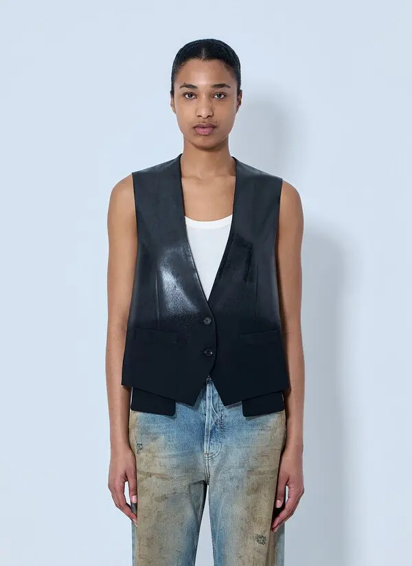 Acne Studios Sleeveless Tailored Waistcoat In Viscose