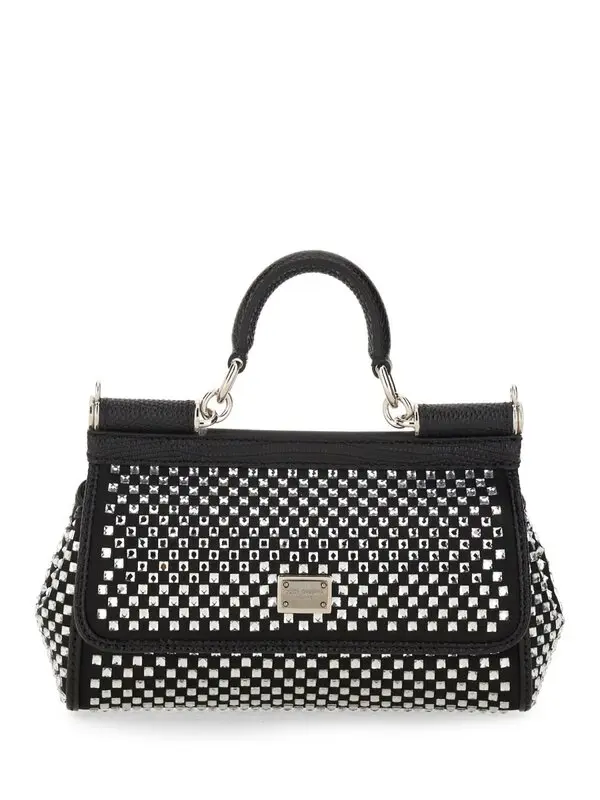 Dolce & Gabbana Small Embellished Sicily Bag - Black
