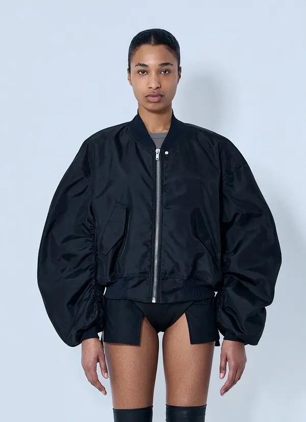 Rick Owens Oversized Nylon Bomber Jacket