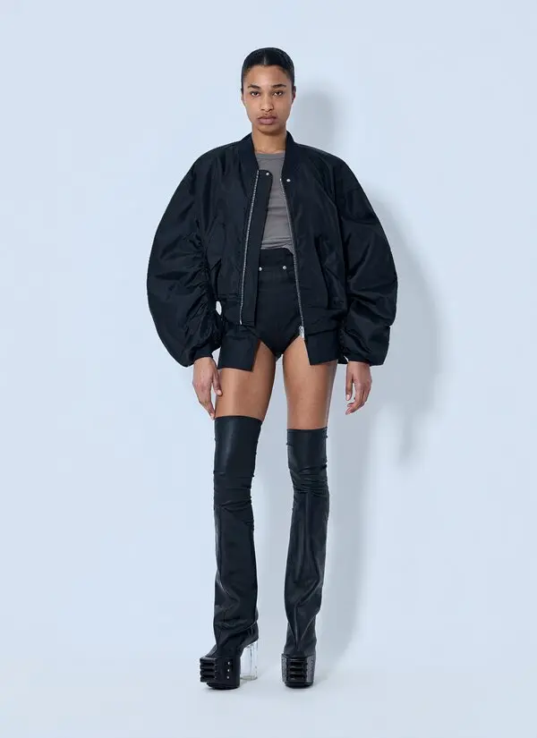 Rick Owens Oversized Nylon Bomber Jacket