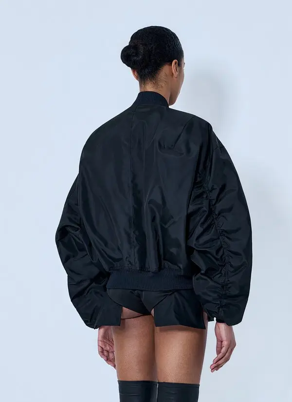 Rick Owens Oversized Nylon Bomber Jacket