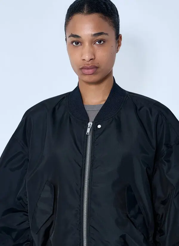 Rick Owens Oversized Nylon Bomber Jacket