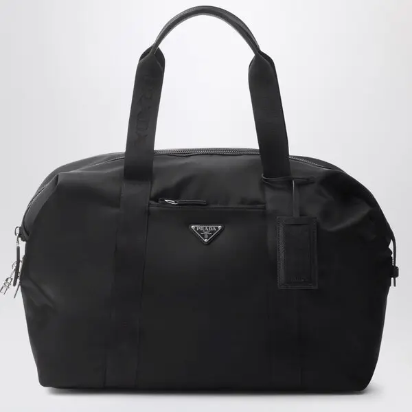 Prada Re-nylon And Saffiano Leather Travel Bag - Black