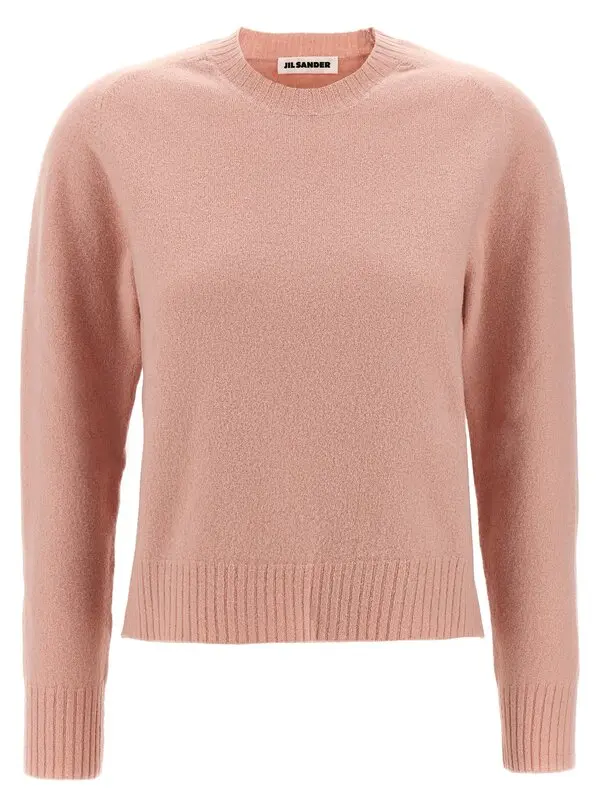 JIL SANDER Wool Crew Neck Sweater - Pink