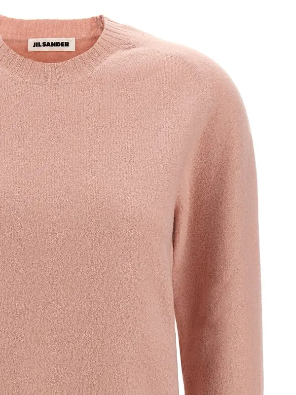 JIL SANDER Wool Crew Neck Sweater - Pink