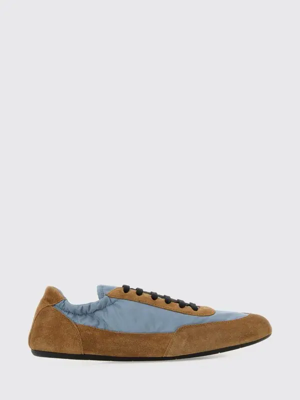 Prada Suede And Re-nylon Sneakers - Blue