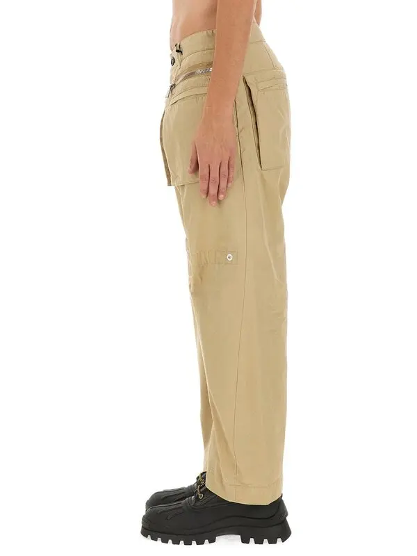 Dsquared2 Cotton Cargo Pants - Cream