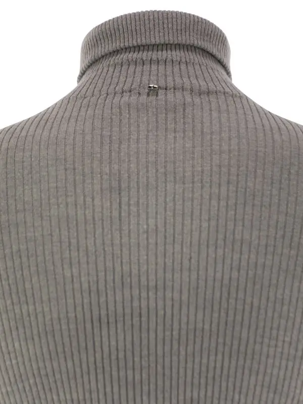 Sportmax Niagara Wool Ribbed Turtleneck Jumper - Gray