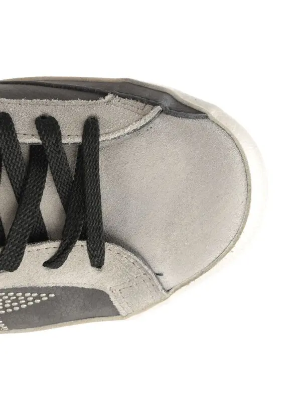 GOLDEN GOOSE Super Star Sneakers With Studded Star Detail - Gray