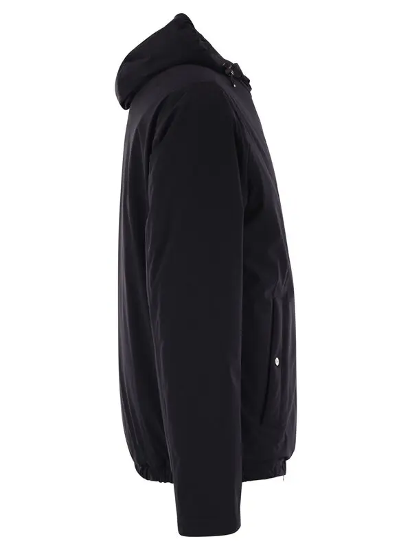 Herno Packable Quilted Hooded Zip-up Jacket - Blue