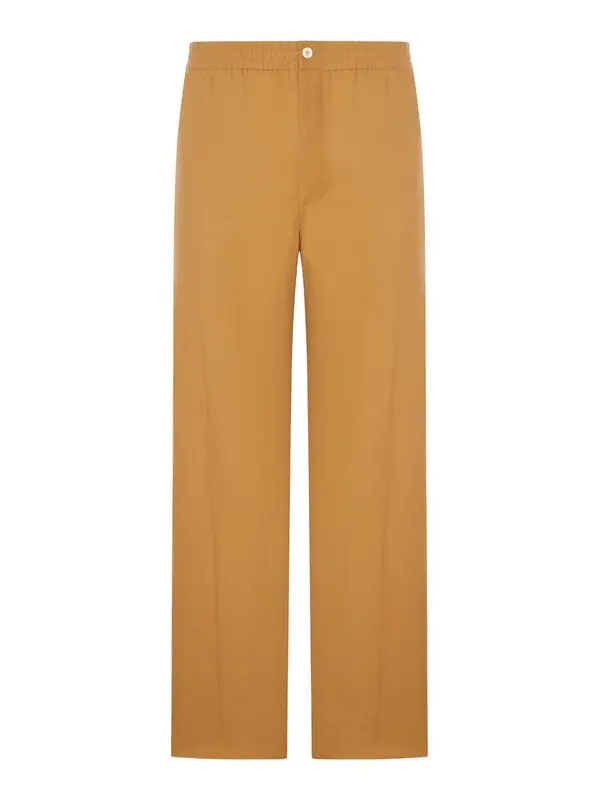 Celine Linen And Cotton Blend Trousers