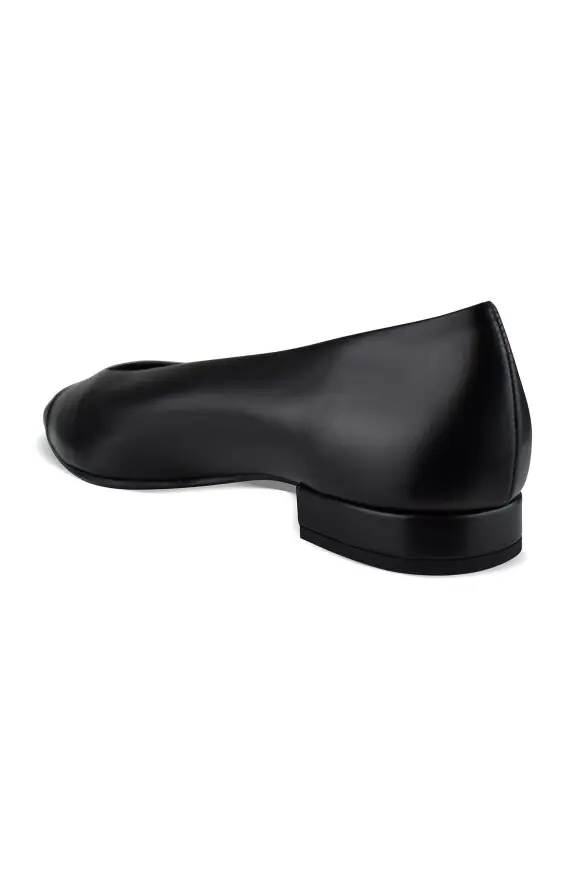 Loro Piana Rebecca Ballerinas In Leather And Lizard - Black