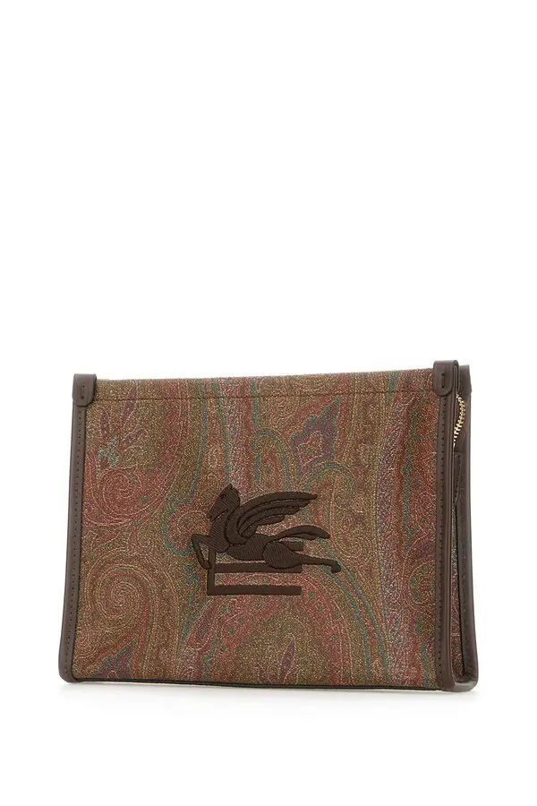 Etro Paisley Print Pegasus Clutch