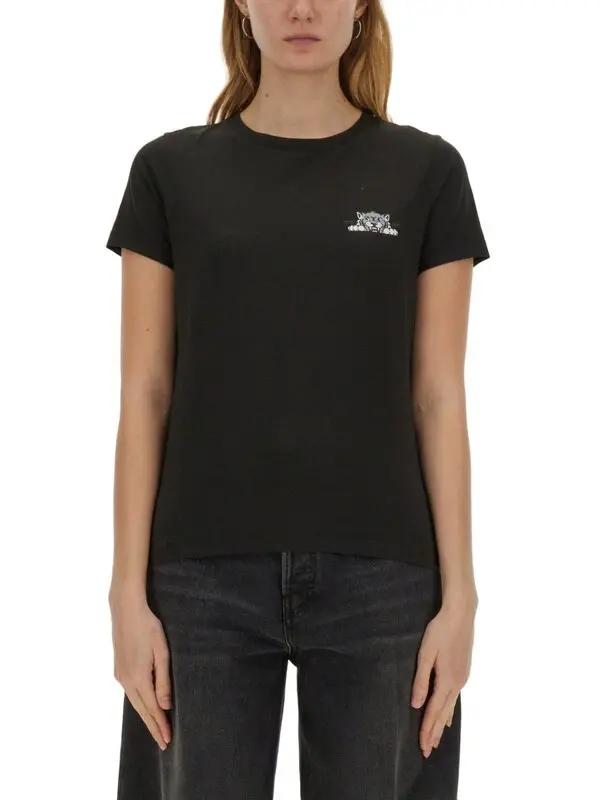 Kenzo Happy Tiger Cotton T-shirt - Black