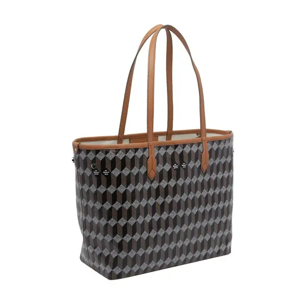 AU DEPART N° 47 Tote Bag In Monogram Canvas And Calfskin