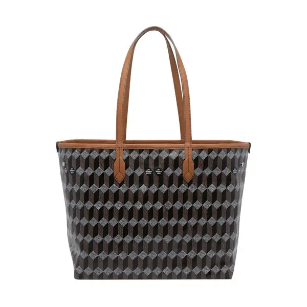 AU DEPART N° 47 Tote Bag In Monogram Canvas And Calfskin