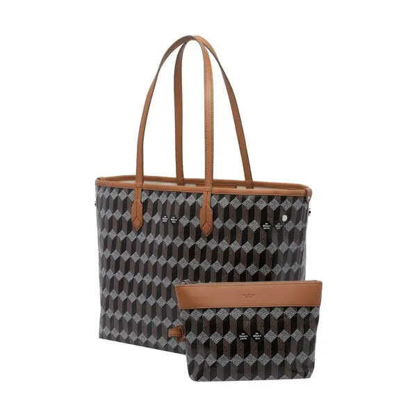 AU DEPART N° 47 Tote Bag In Monogram Canvas And Calfskin