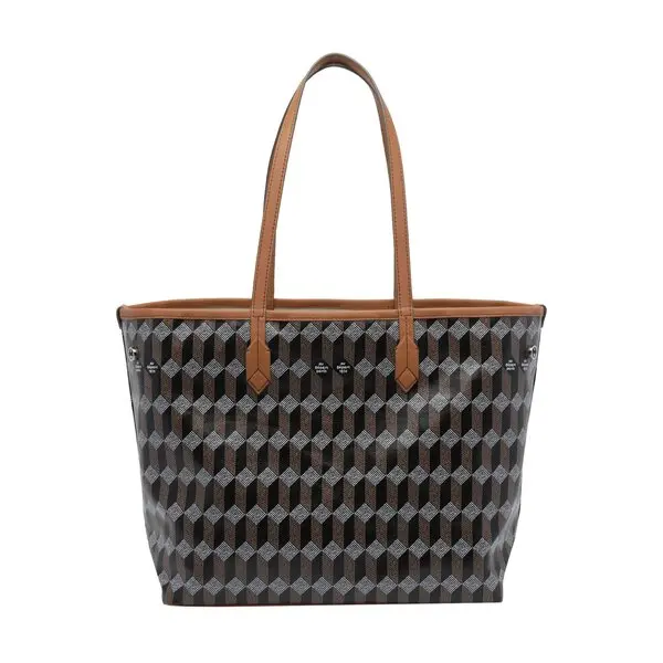 AU DEPART N° 47 Tote Bag In Monogram Canvas And Calfskin