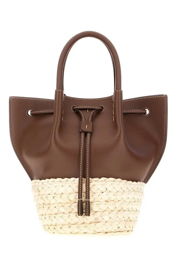 TOD'S Raffia And Leather Bucket Bag
